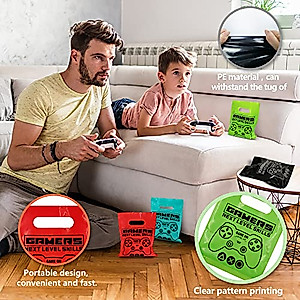 TOSPARTY 100PCS Plastic Video Game Party Bags Video Game Favor Bags Merchandise Bags for Video Game Birthday Party Supplies Decorations