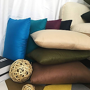 8-Pack 100% Cotton Comfortable Solid DIY Decorative Throw Pillow Case for Christmas Halloween Couch Sofa (4-Pack White and 4-Pack Black)