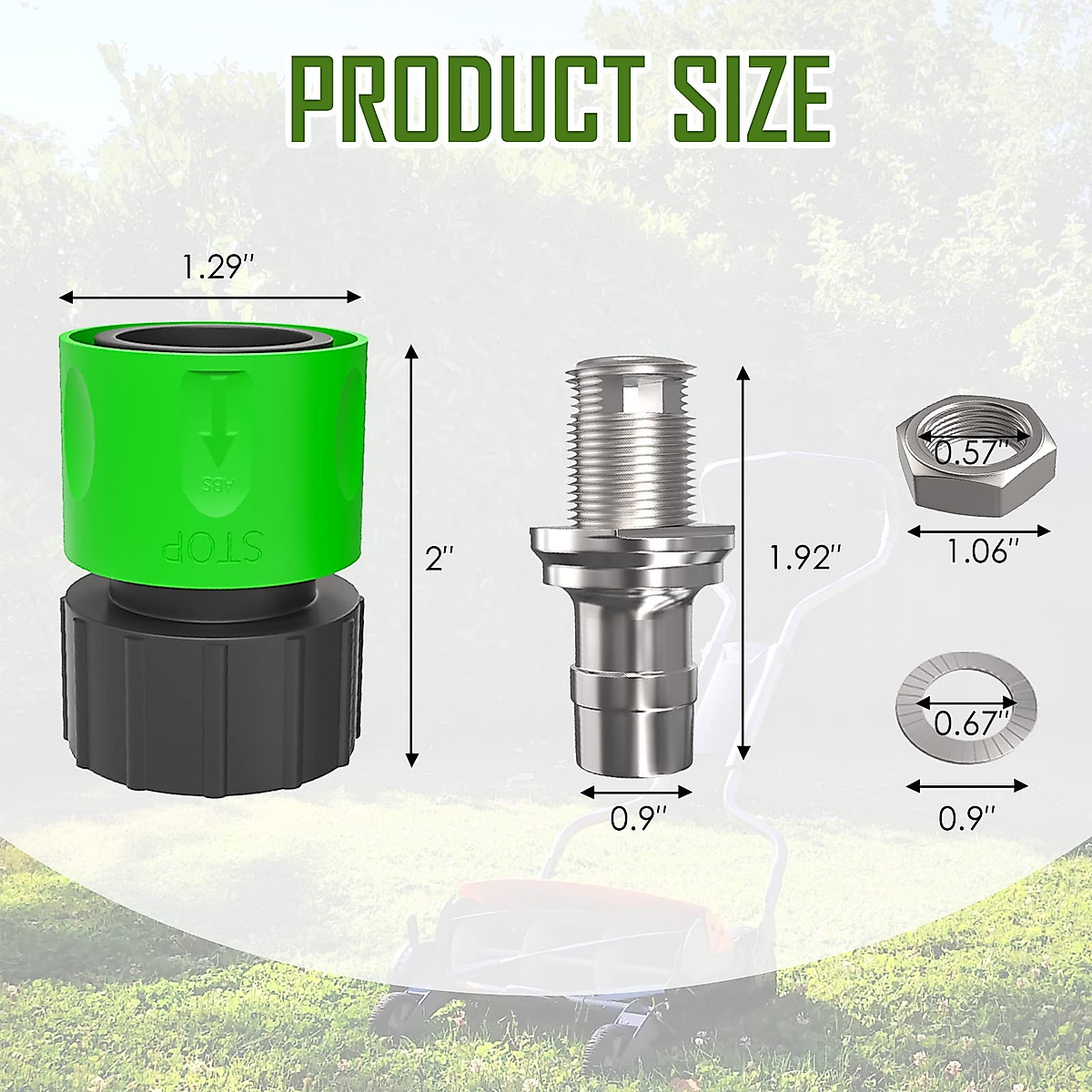 Aolamegs Quick Connect Riding Lawn Mower Deck Wash Kit,Deck Wash Adapter for Lawn Mowers and Tractors,Fits MTD, Troy-Bilt, Craftsman Lawn Mower Tractor(3+1)