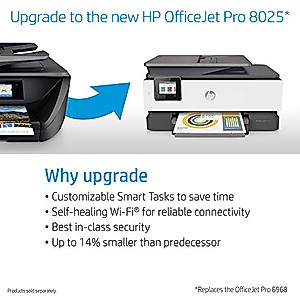HP OfficeJet Pro 6968,Color All-in-One Wireless Printer, HP Instant Ink or Amazon Dash replenishment ready (T0F28A)