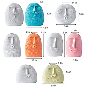 Souleden Statue Face Head Vase Creative Art Ceramic Flower Vase Small Irregular Plant Pots Desktop Expression Planter for Home Abstract Decor Living Room Office Wedding Indoor Outdoor Garden (White C)