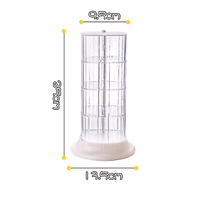 Mumusuki Hair Tie Storage Box, Plastic, Transparent Appearance, Large Capacity Design, Neat Storage, Applicable Scenario for Desktops, Bedrooms, and Dorms, Mumusukia4dwfs6v17