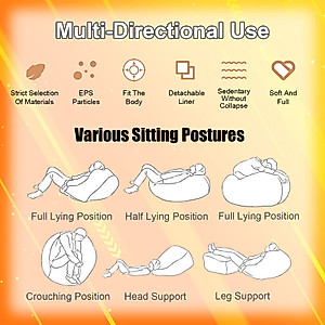 Bean Bag Sofa Cover (No Filler), Living Room Furniture PU Leather Washable Micro-Fiber Adult Beanbag Chair Outside Cover, Home Leisure Single Couch Bedroom Lazy Lounger Cover (Small)