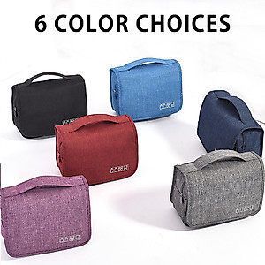 YUNZSXJY Hanging Toiletry Bag Large Capacity Hanging Toiletry Bag for Women and Men Waterproof Travel Cosmetic Bag with Sturdy Hook (Purple)