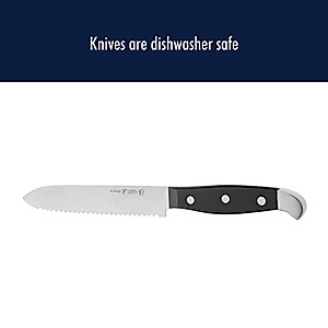 HENCKELS Statement Razor-Sharp 5-inch Serrated Tomato Knife, German Engineered Informed by 100+ Years of Mastery