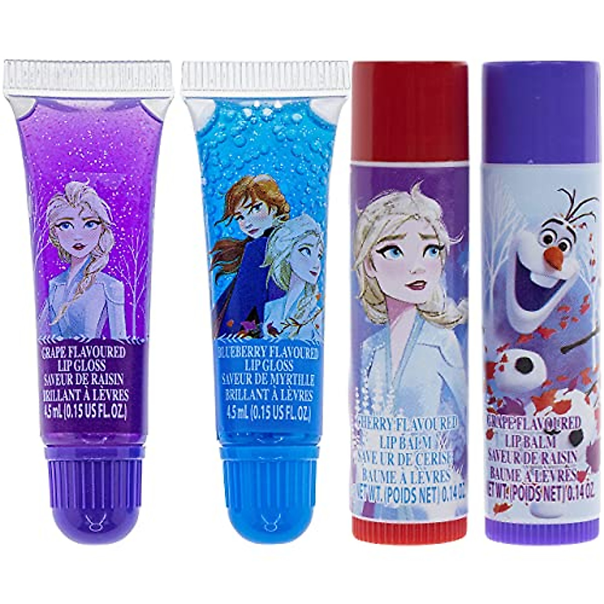 Disney Frozen - Townley Girl Super Sparkly Cosmetic Beauty Makeup Set For Girls with Clips, Press On Nail, Lip Gloss, Nail Stickers, Lip Balm, Nail Gems and Mirror For Parties, Sleepovers & Makeovers