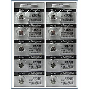 10 Energizer 392/384 Multi-Drain Batteries (Replaces LR41)