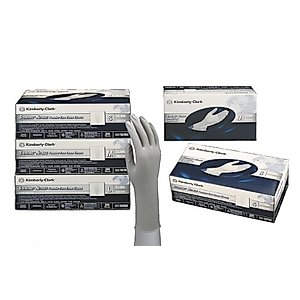 Halyard Health 50708 Model KC300 Nitrile Power-Free Exam Gloves, Disposable, Large, Sterling Gray/Silver (Pack of 200)