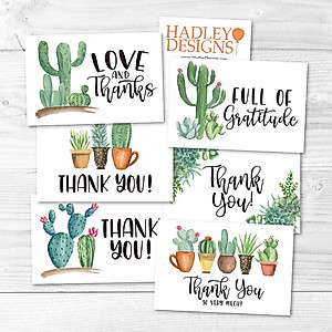 24 Cactus Thank You Cards With Envelopes Bulk - Housewarming Thank You Cards Wedding Thank You Cards With Envelopes Kids, Baby Shower Thank You Cards Graduation Thank You Notes With Envelopes Set