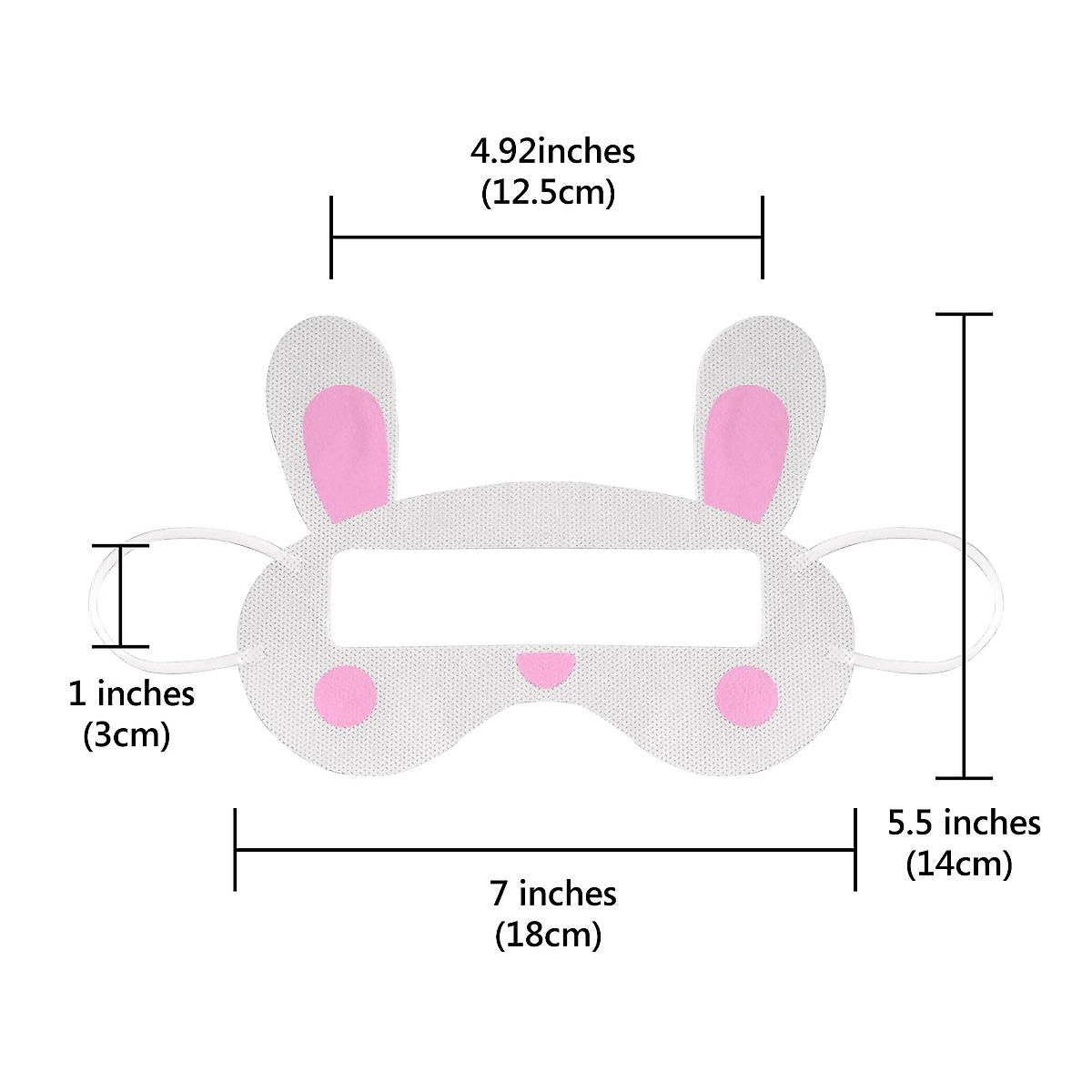 Geekria 50PCS VR Cartoon Disposable Mask VR Headset Mask, VR Eye Cover, VR Headset Cover Mask Universal Mask for VR Compatible with Meta Quest 3 Quest Pro Quest 2 PSVR2 for Children (Pink Rabbit)