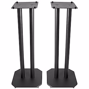VIVO Premium Universal 25 inch Floor Speaker Stands for Surround Sound and Book Shelf Speakers, 2 Stands Included, STAND-SP03B…