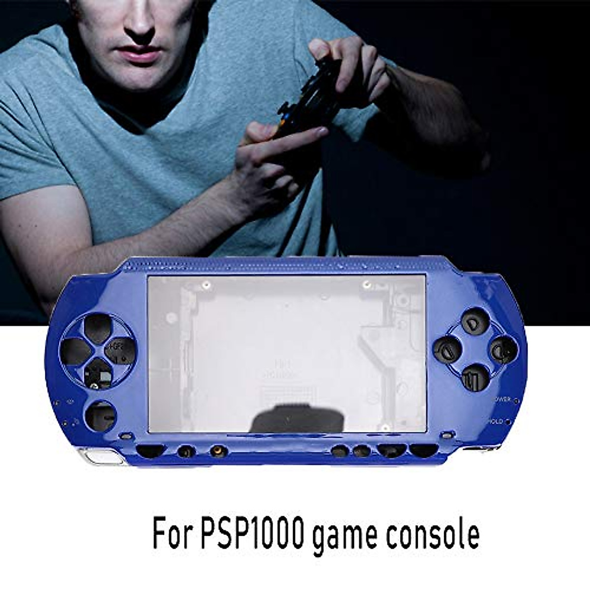 01 02 015 Console Case, Simple and Compact Game Console Replacement Shell with Screwdriver for Game Accessories(Blue)