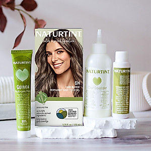 Naturtint 6N Dark Blonde Permanent Hair Color (Pack of 1), Ammonia Free, Vegan, Cruelty Free, up to 100% Gray Coverage, Long Lasting Results (Packaging may vary)