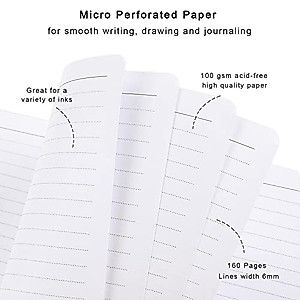 Huamxe Lined Journal Notebook, Marble Hardcover Journal for Women, Medium 5.7 x 8.4 in, 160 Pages Thick Paper, Cute Aesthetic A5 College Ruled Notebook for Journaling Writing Work Office School, Pink