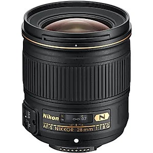 Nikon AF FX NIKKOR 28mm f/1.8G Compact Wide-angle Prime Lens with Auto Focus for Nikon DSLR Cameras