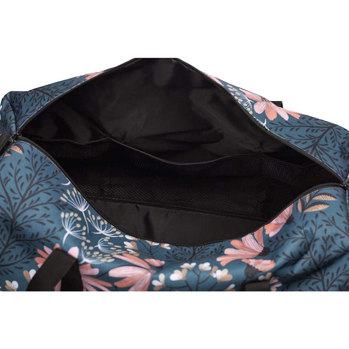 Jadyn B 22" Women's Large Duffel/Weekender Bag with Shoe Pocket, Travel Bag (Navy Floral)