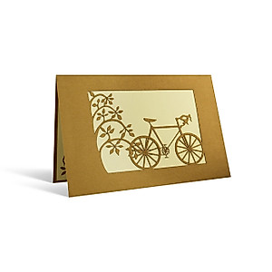 Diese-Klappkarten Bicycles pop up card, bike gift idea for him and for her, birthday greetings for bicycle lovers, holiday voucher for bicycle tour, fathers day card bike,T05 Black
