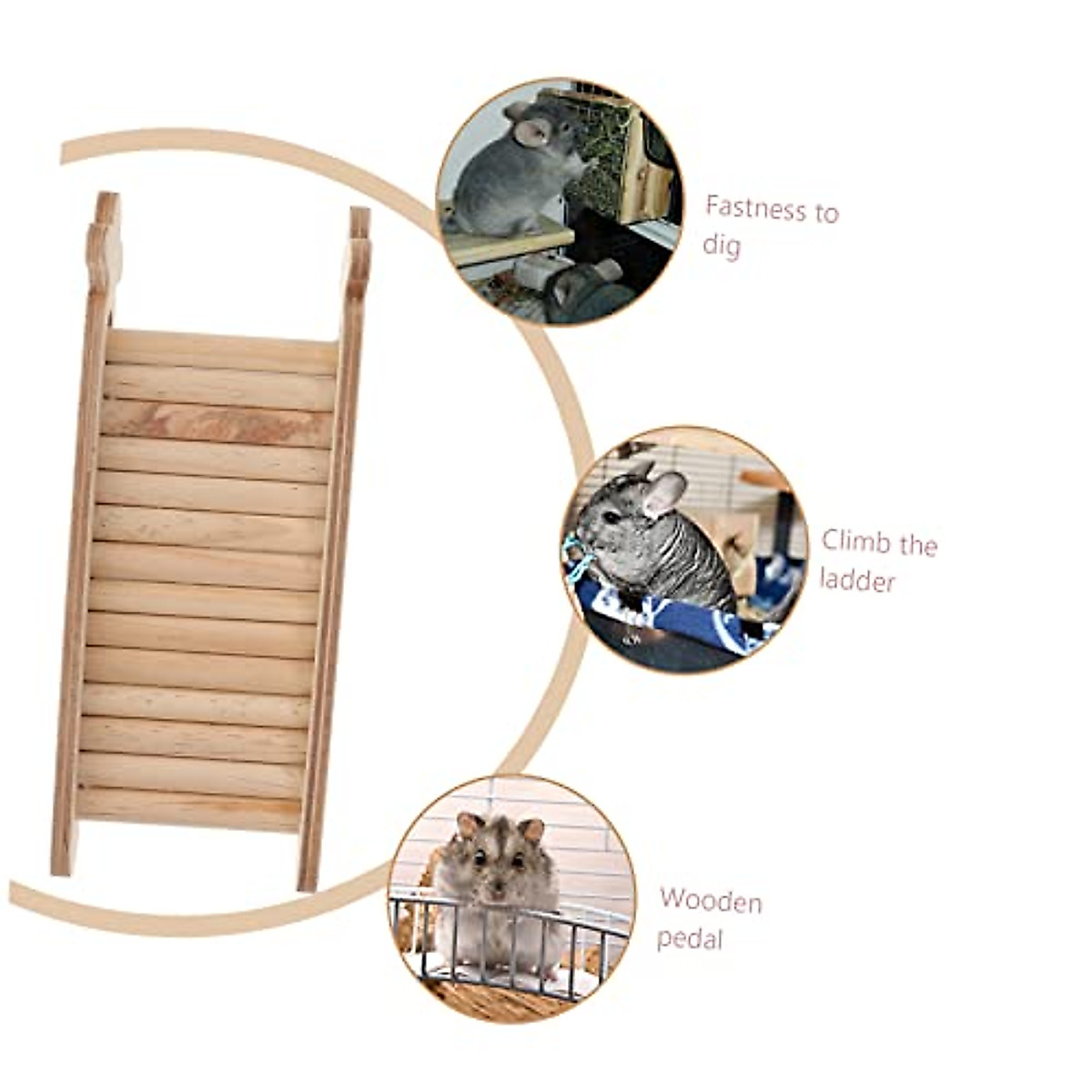 Mipcase 2pcs Hamster Climbing Ladder Reptile Bridge Chinchilla Ladder for Cage Decor Hamster Accessories Chinchilla Training Ladder Chinchilla Climbing Ladder Hamster Hideout Rat Ladder