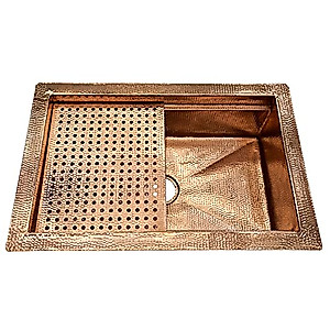 Copper Kitchen Sink Griding Design