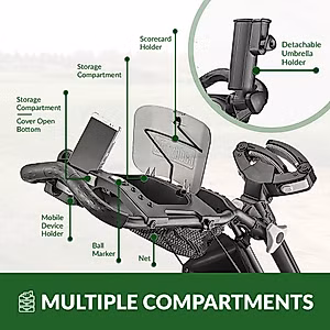 CaddyTek CaddyLite EZ Version 8 3 Wheel Golf Push Cart - Foldable Collapsible Lightweight Pushcart with Foot Brake - Easy to Open & Close, dark grey, one size