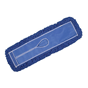 24" Industrial-Grade Cotton Dust Mop Head Refills, Perfect Replacement for Busy Home, Gym, Commercial Spaces, Heavy-Duty Mop for Janitorial & Housekeeping Needs - 2 Pack