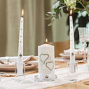 Wedding Candles for Ceremony - 6" Pillar 10" Taper Love Ceremony Candles Wedding - Faith Hope Love Candle Mesas Decorativas para Fiesta Set de velas decorativas