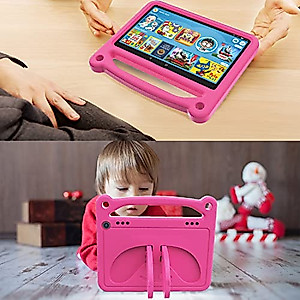 Fire HD 8 Tablet case,Fire HD 8 Case for Kids- Lightweight Shockproof Kid-Proof Cover with Stand for All-New Amazon Kindle Fire HD 8 Kids Tablet & Kids Pro Tablet,Rose