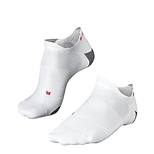FALKE Women's RU5 Race Invisible Running Socks, No Show, Ultralight Cushion, Athletic, Breathable Quick Dry, Nylon, White (White-Mix 2020), 8-9, 1 Pair