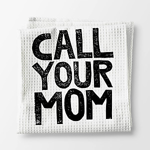 Voatok Minimalist Call Your Mom Bath Towel,Graduation Gifts Decorative Towel,College Dorm Room Towel Decor,Freshman Gifts