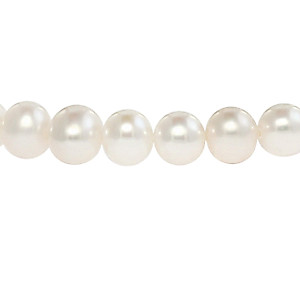 Freshwater Cultured Pearls 8inch Classic Stretch Strand Pearls Bracelet Jewelry for Women and Girls (Choice of Size and Colors) (white, 8.0-8.5mm)