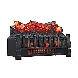Duraflame DFI030ARU Infrared Quartz Set Heater with Realistic Ember Bed and Logs, Black