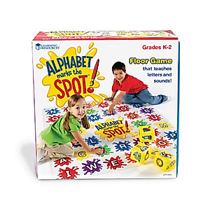 Learning Resources Alphabet Marks The Spot Floor Mat, 34 Piece Set, Ages 5+, Letters, Sounds, Alphabet Game,Spelling Games