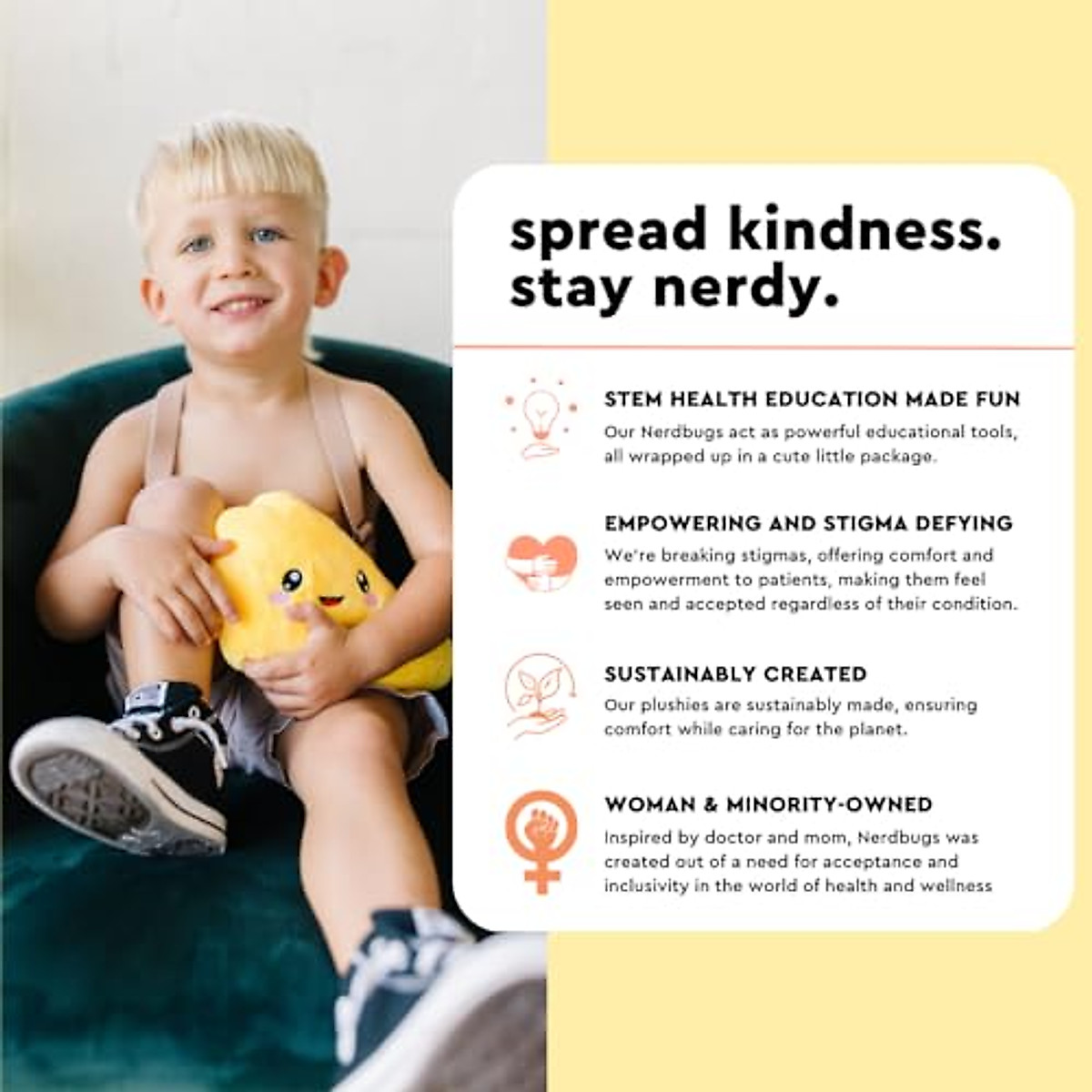 nerdbugs Pancreas Plush - Sucrose, Yet so far! Diabetes Gift/Pancreatitis Gift/Get Well Gift/Health Education Toy/Surgery Gift/Anatomy Plush Organ Gift