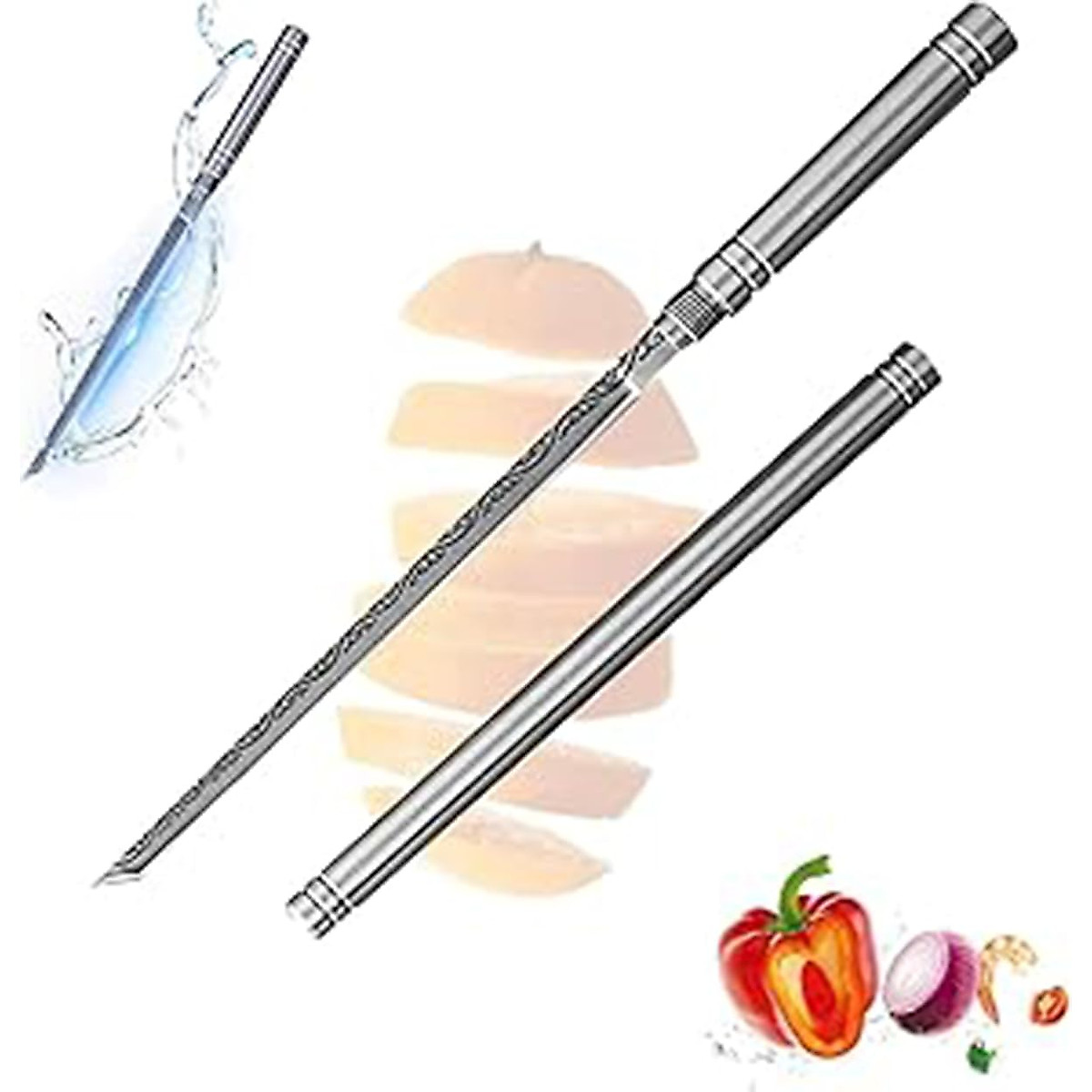 MQIJIN Multipurpose Outdoor Portable Fruit Knife with Sheath, Cuchillo Multiusos para Fruta Portátil para Exteriores Con Funda, Multiusos Portátil Cuchillo para Fruta Con Funda(2pcs)