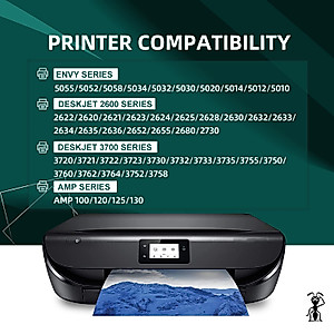 65xl 65 Ink Replacement for HP 65XL Ink Cartridge Combo Pack for HP Envy 5055 5052 5058 DeskJet 3755 2622 2652 2655 3752 3700 3720 3722 3758 Printer