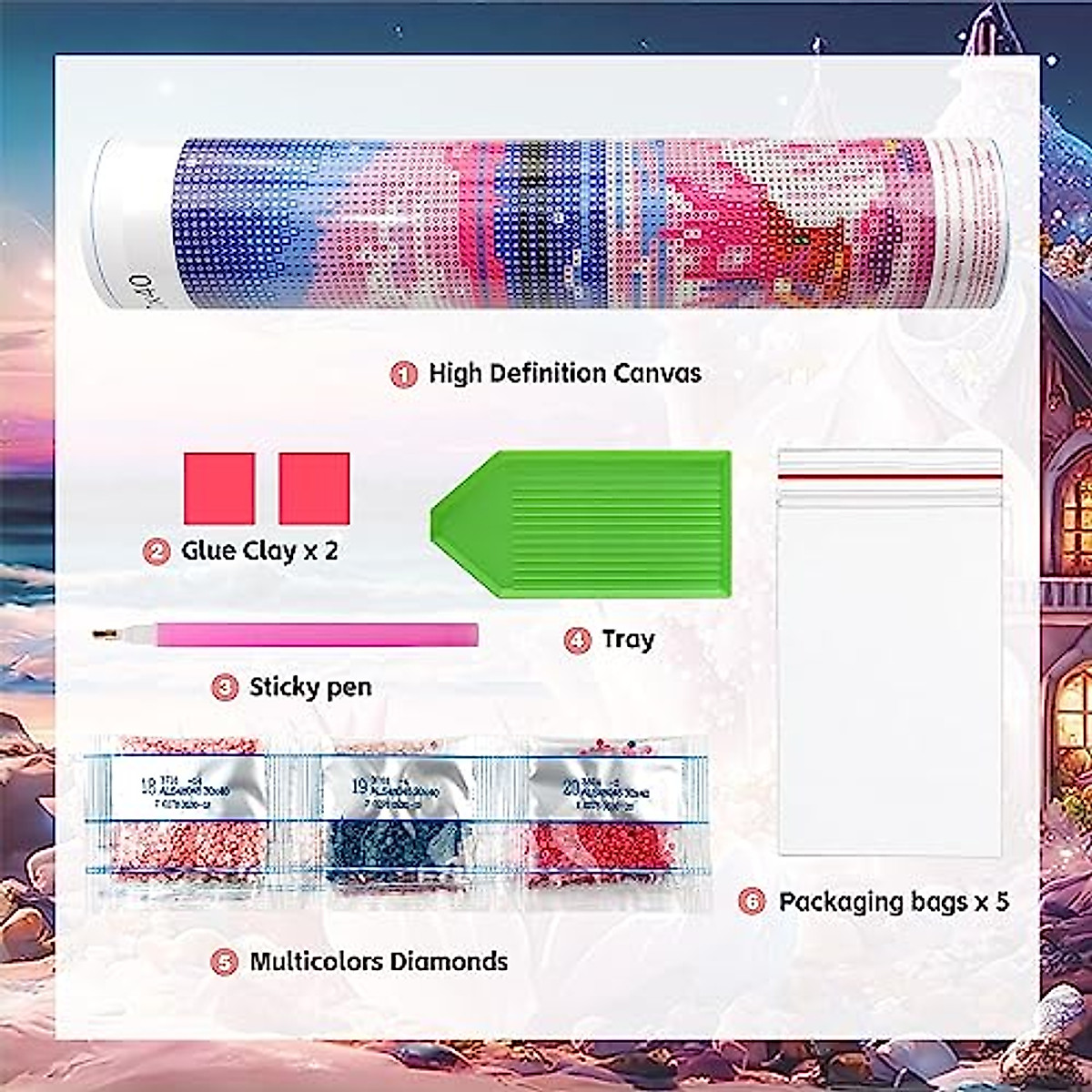 Buewutiry Beach Castle Diamond Painting Kits for Adults Beginner, 16x12 Inch 5D Diamond Art Kits for Adults, DIY Full Drill Diamond Art Craft for Home Wall Art Decor