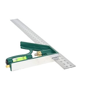 Jutagoss 300mm/12 inch Engineers Combination Try Square Set Right Angle Guide Green 1pcs