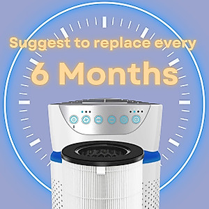 Nispira AP-T20FL True HEPA Replacement Filter Compatible with TotalClean 360° Tower Air Purifier AP-T20 AP-T20WT, 2 Pack