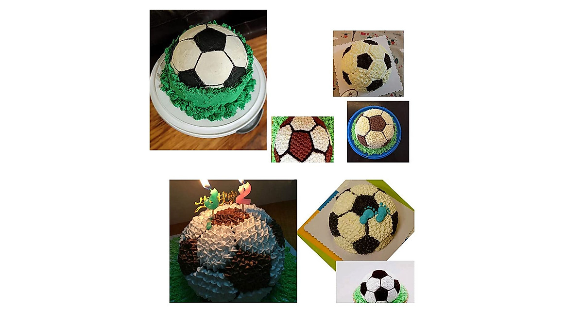3D Soccer Ball Cake Pan & Cookie Cutter Set for Cake & Baking