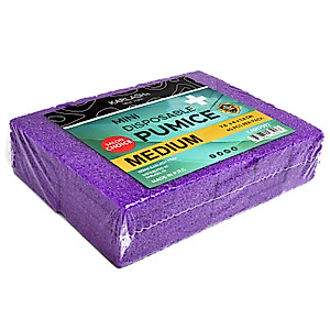 Karlash Mini Dispossable Pumice Pad Size: 7.5 x 4 x 1.2 cm Remove Hard Callused Skin from Hand & Feet (400PCS, Medium Grit)