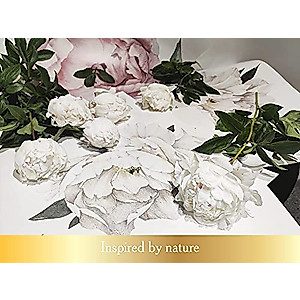 Pink Watercolor Peony Wall Decal Bedroom Girl Peel and Stick Peonies Vinyl Sticker Set of 7 Flowers Over the Crib Bed Nursery [lt800 small]