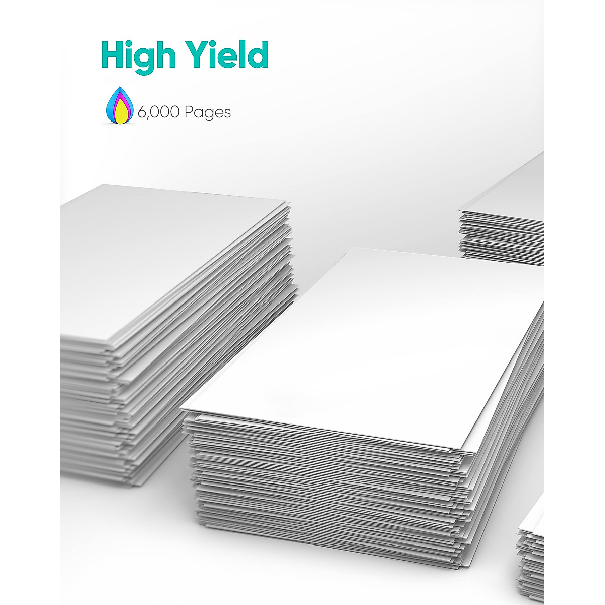 ecodot 552 Pigment Ink Refill Ink Bottle Replacement for Epson 552 Ink Used for EcoTank Photo ET-8500, ET-8550 Printer (1 Photo Black, 1 Black, 1 Cyan, 1 Magenta, 1 Yellow, 1 Grey, 6-Pack)