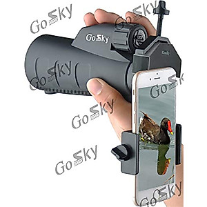 GOSKY Smartphone Adapter Mount Regular Size - Compatible with Binoculars, Monoculars, Spotting Scopes, Telescope, Microscopes - Fits almost all Smartphones on the Market - Record Nature and The World