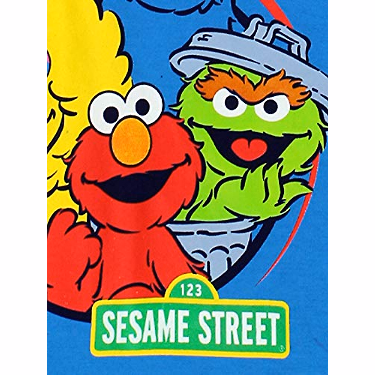 Sesame Street Boys’ Short Sleeve T-Shirt for Infant and Toddler – Blue or Red