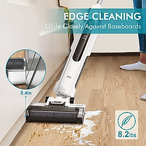 Ecowell Cordless Wet Dry Vacuum Cleaner and Mop, with Self Cleaning for Hard Floor and Area Rug Vacuum Cleaner, 8.2 pounds, WCVP03