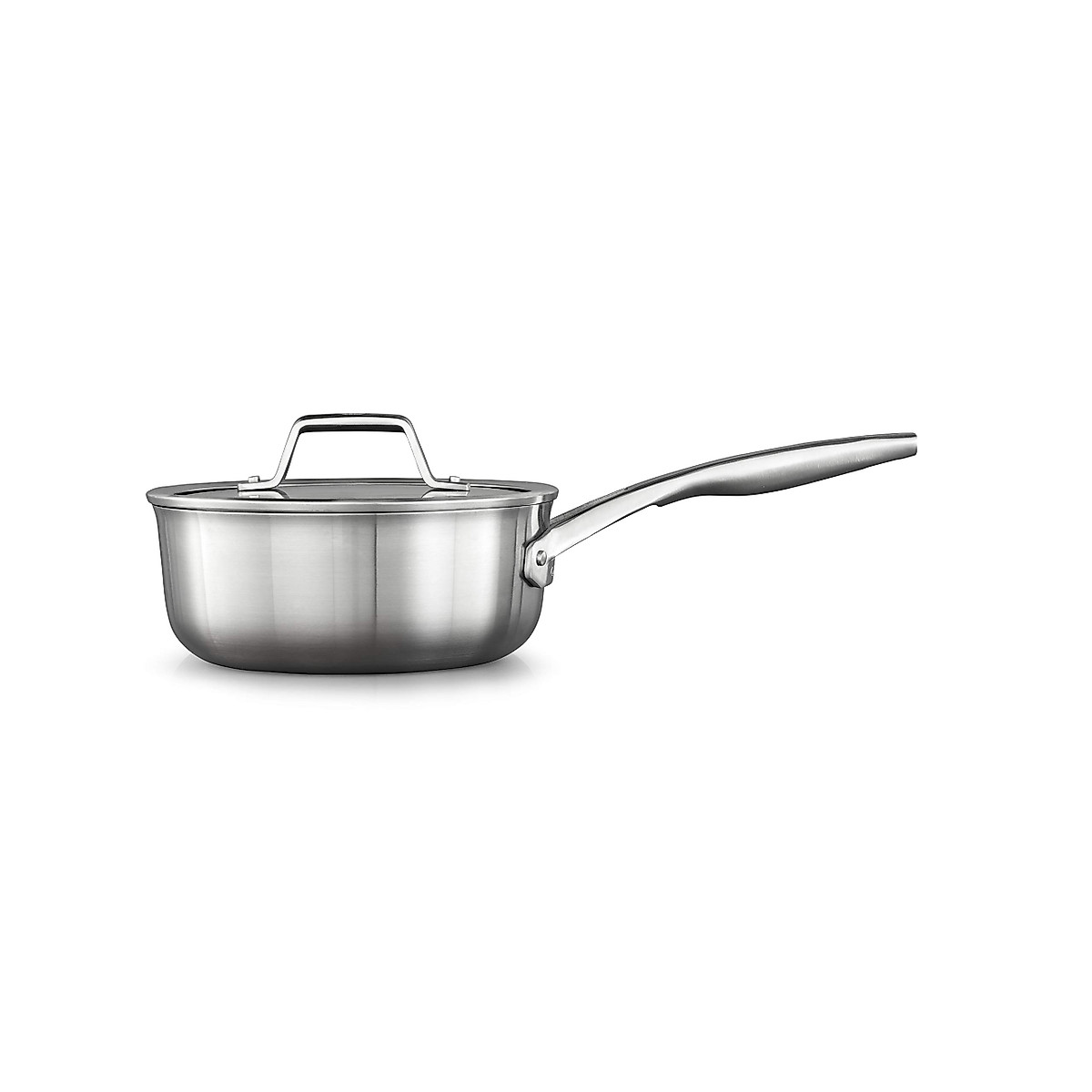 Calphalon Premier Stainless Steel 2.5-Quart Saucepan with Cover, Silver