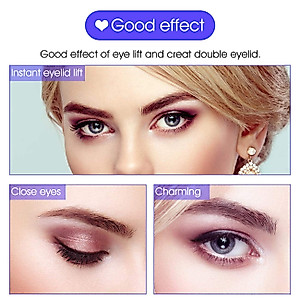 Eyelid Tape Lift Strips, 1344Pcs/4Pack Invisible One/Two Side Sticky Double Eyelid Tape Stickers, Medical Fiber, Instant Eyelid Lift No Surgery Perfect for Hooded, Droopy, Uneven, Mono-Eyelid