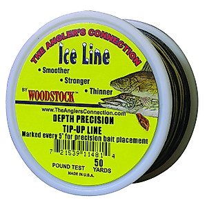 Woodstock Line 12-TU-50-20-MTR 50-Yard Metered Tip-Up Line 20 No., Black/Tan 12/Disp