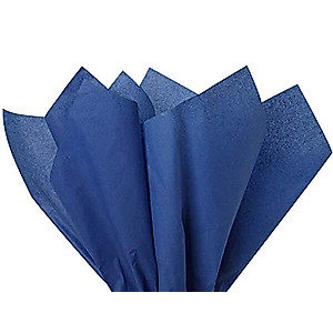 Dark Blue Tissue Paper Squares, Bulk 24 Sheets, Premium Gift Wrap and Art Supplies for Birthdays, Holidays, or Presents by Feronia packaging, Large 20 Inch x 26 Inch
