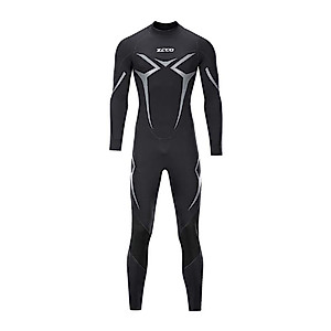 ZCCO Wetsuits Men's 3mm Premium Neoprene Full Sleeve Dive Skin for Spearfishing,Snorkeling, Surfing,Canoeing,Scuba Diving Wet Suits(M)